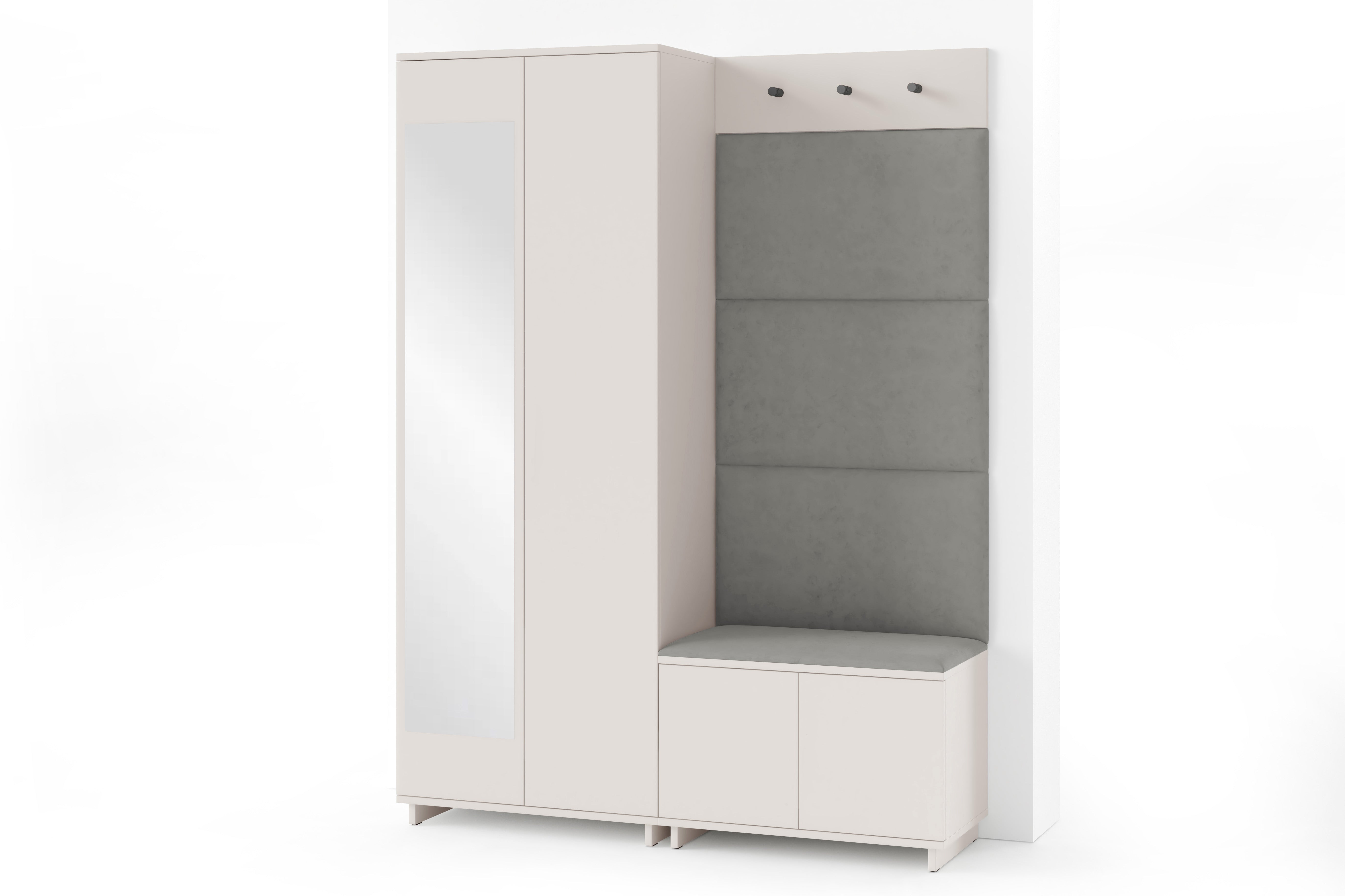 PK Bianco 3 Hallway Wardrobe Set - Ash
